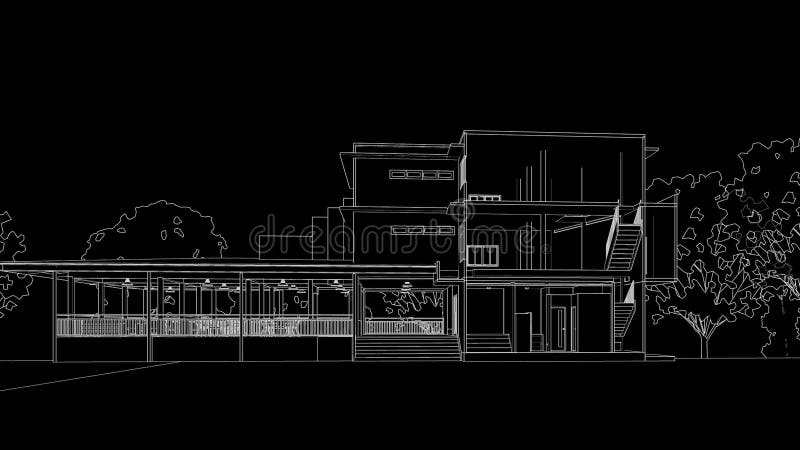 3D Looped Animation of Building Project Stock Footage - Video of ...