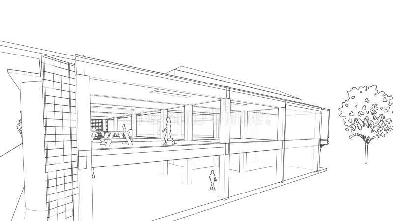 3D Looped Animation of Building Project Stock Video - Video of design ...