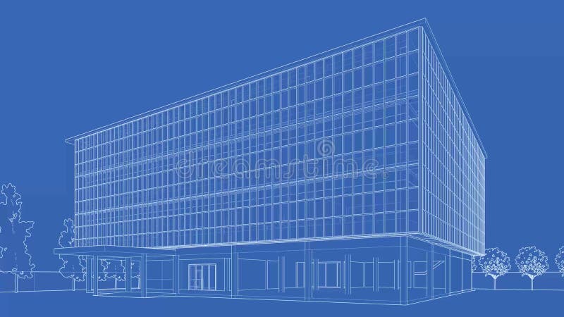 3D Looped Animation of Building Project Stock Footage - Video of model ...