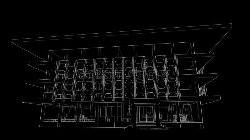 3D Looped Animation of Building Project Stock Footage - Video of ...