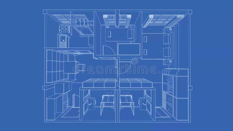 3D Looped Animation of Building Project Stock Video - Video of office ...