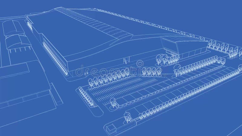 3D Looped Animation of Building Project Stock Video - Video of building ...