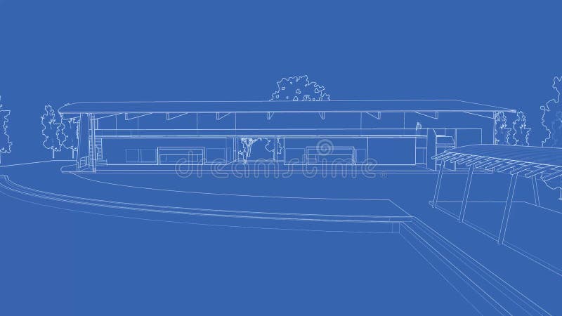 3D Looped Animation of Building Project Stock Video - Video of drawing ...