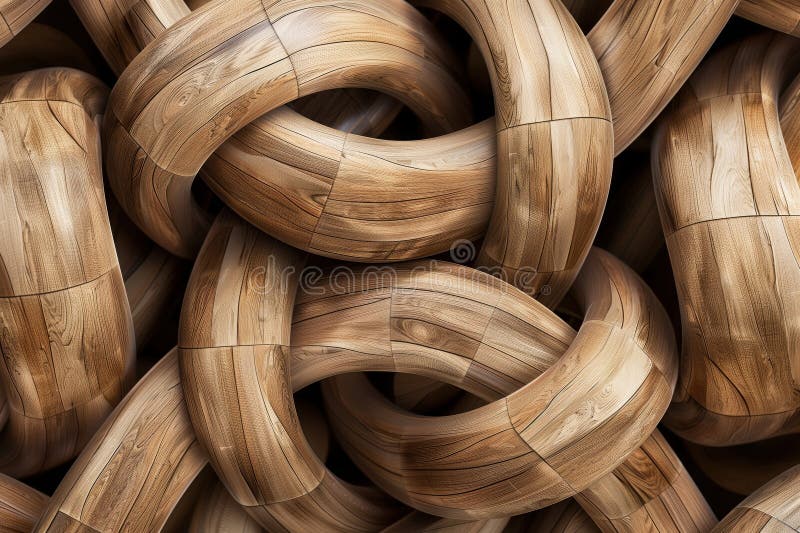 3D Looping Wavy Oak Wood Pattern, Abstract and Smooth, Creating a ...