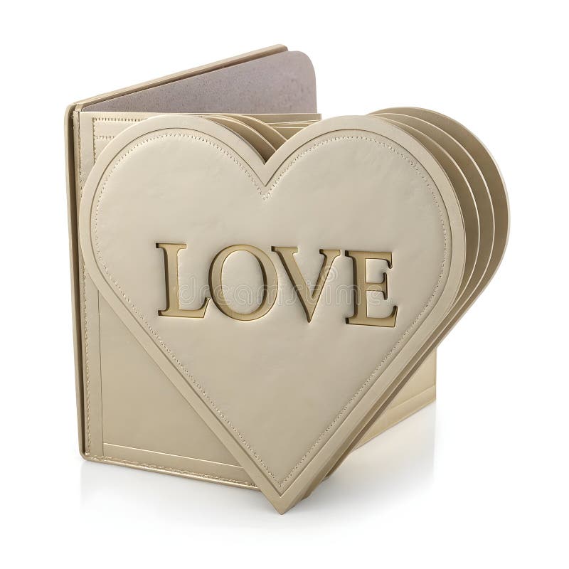 3D Love Message Folder Concept Icon Illustrator Stock Illustration ...