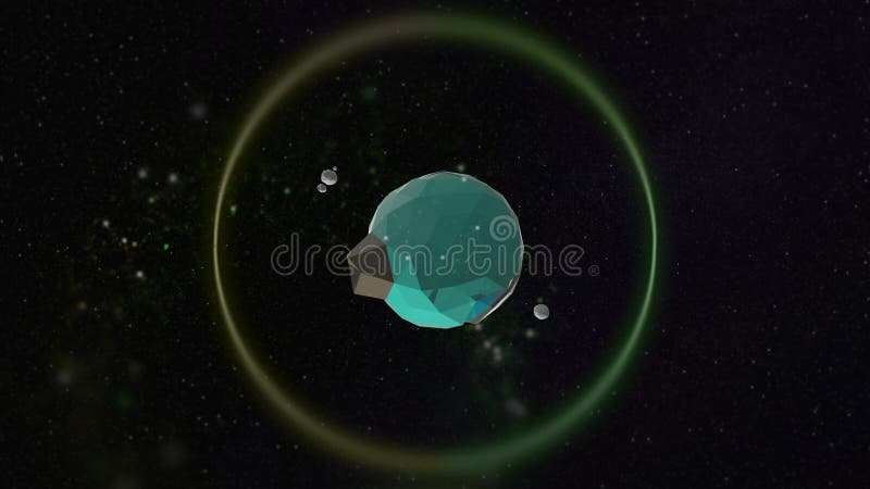 Alien Planet Concept. 3D Low-poly Animation of Strange Vivid Planet ...