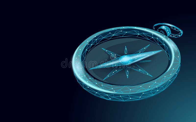 Navigation Concept Futuristic Compass Stock Illustrations – 166 ...