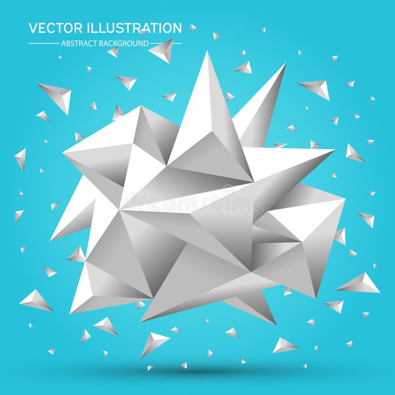 3D Low Polygon Geometry Background. Abstract Polygonal Geometric Shape ...