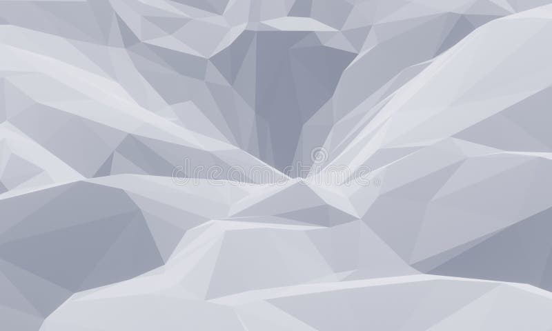 3D Low Polygon Ice Mountain. Glacial Landform. Ice Terrain Stock ...