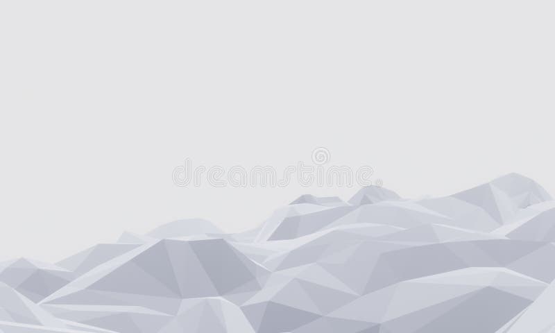 3D Low Polygon Ice Mountain. Glacial Landform. Ice Terrain Stock ...