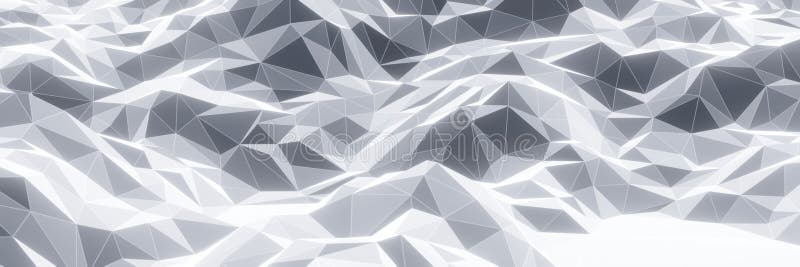 3D Low Polygon Topographic Mountain. Mesh Terrain Stock Illustration ...