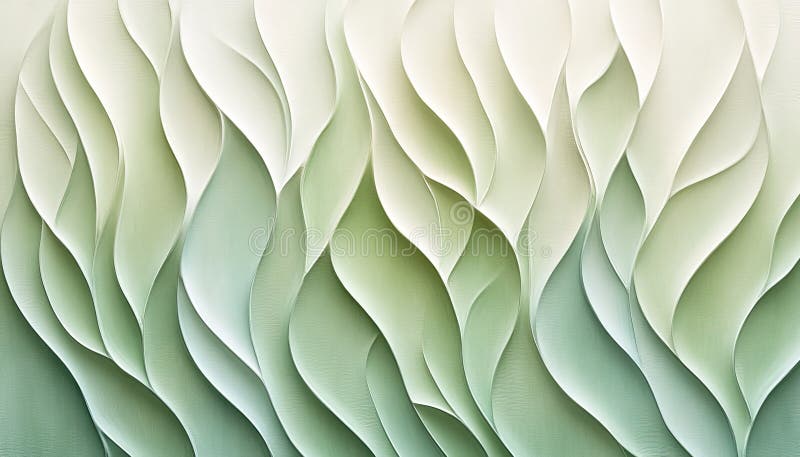 3D Low Profile Wave Texture in Pale Green, Celery Gradient ...