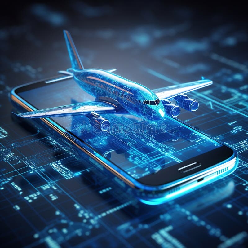 3d Lowpolygon Airplane Rendering Illustration on Mobile Transportation ... 3d Lowpolygon Airplane Rendering Illustration on Mobile Transportation ...