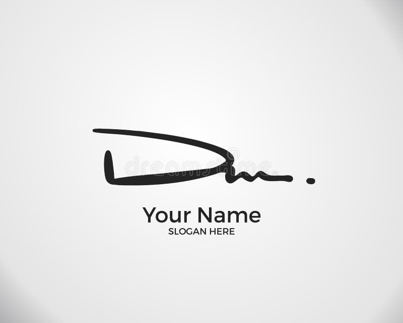D M DM Initial Logo Signature Vector. Handwriting Concept Logo. Stock ...