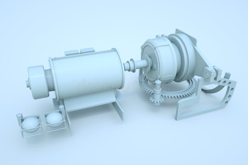 3D Machine Robot in Motion. Nice 3D Rendering Stock Illustration ...