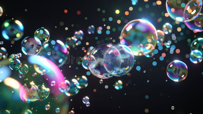 3D Magic Foam Animation Sequence with Reflections Sprites. Isolated ...