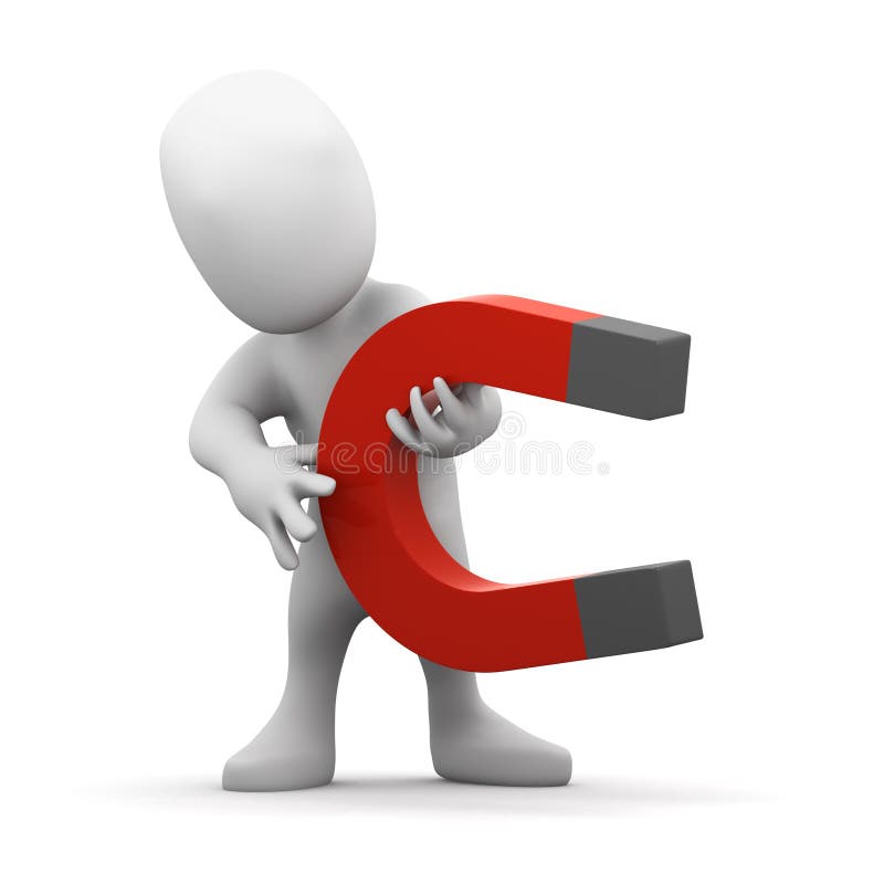 3d Magnet man stock illustration. Illustration of individual - 40310150