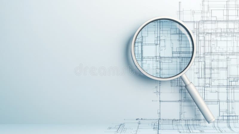 A 3D Magnifying Glass Hovering Over a Digital Network, Revealing Hidden ...