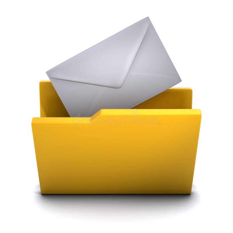 3d Mail folder stock illustration. Illustration of graphic - 40136680