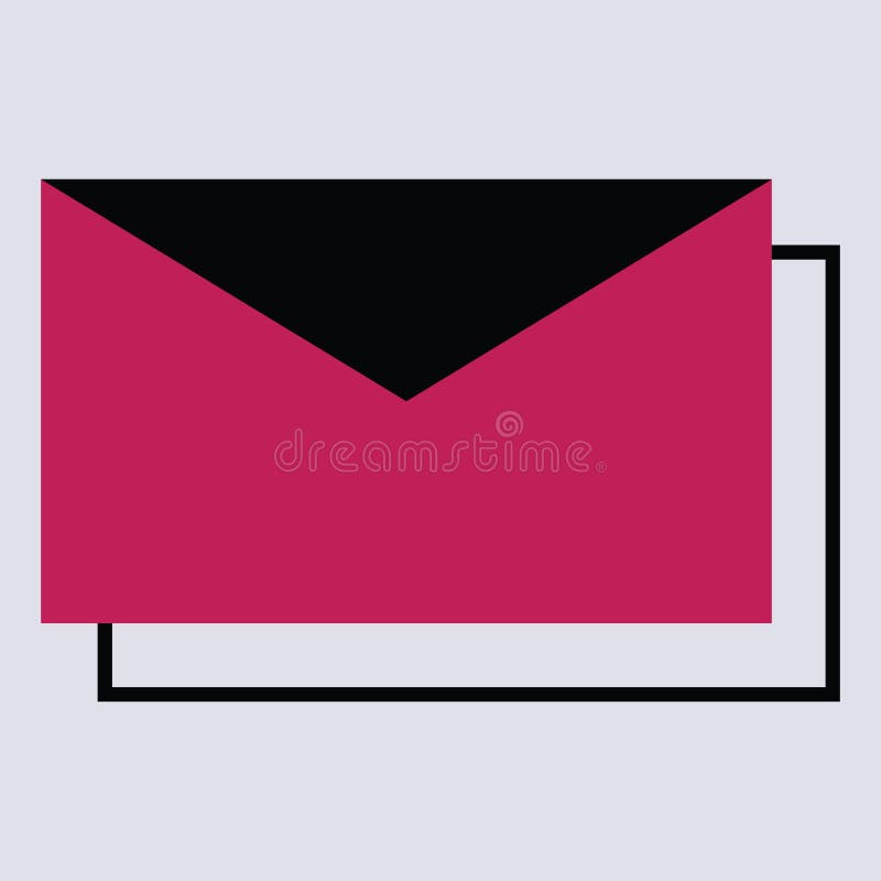 2D Mail or Mail Icon Design. Stock Illustration - Illustration of icon ...