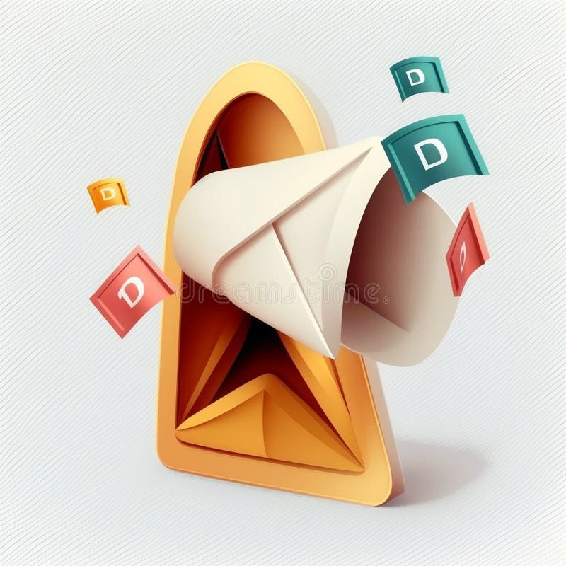 3D Mail notification stock illustration. Illustration of computer ...