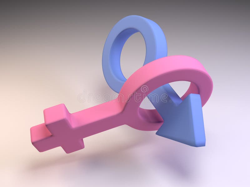 3d Male And Female Gender Symbols Stock Illustration Illustration Of