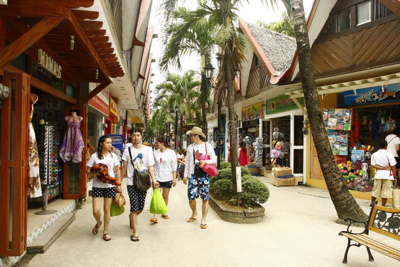 D Mall Commercial Center at Boracay Beach Editorial Stock Image - Image ...