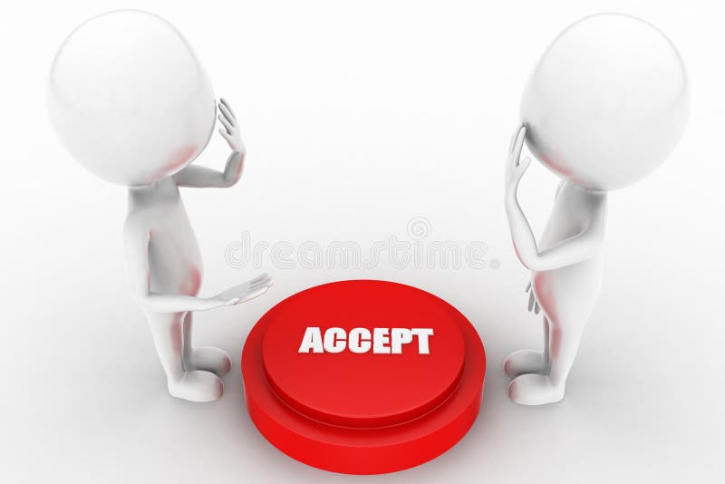 Accepted Stamp. Wooden Stamper and Stamp with Text Accepted on White ...