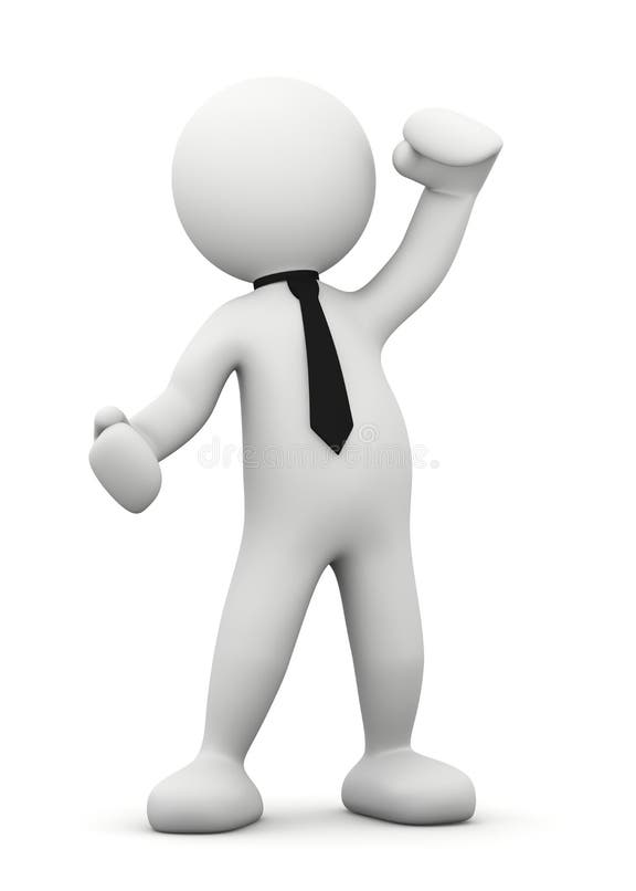 3d man achieving a success stock illustration. Illustration of ambition ...