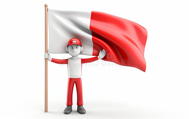 3D Man with Austria Flag: Proud Representation Stock Illustration ...