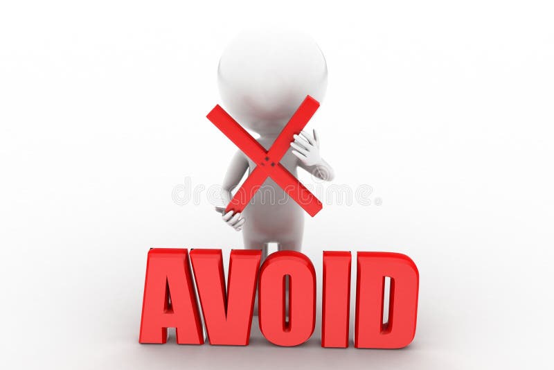 3d man avoid concept stock illustration. Illustration of freedom - 41690852