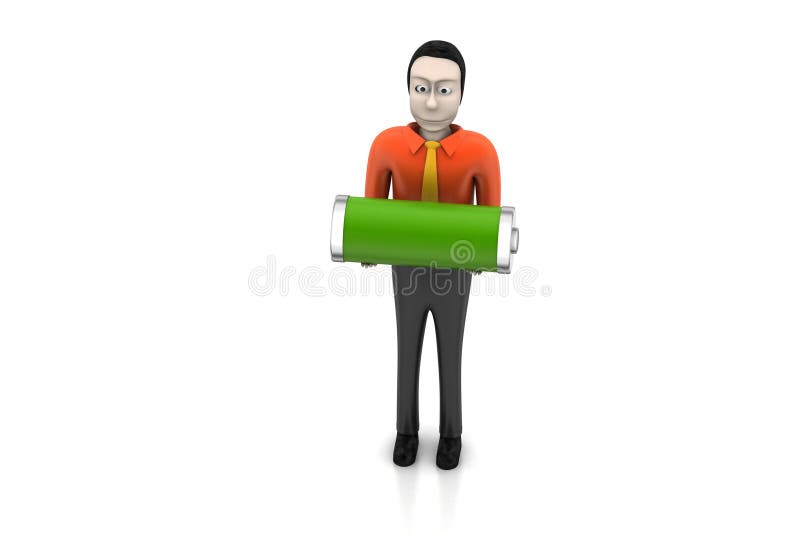 3d Man Full Charge Battery Stock Illustrations – 137 3d Man Full Charge ...