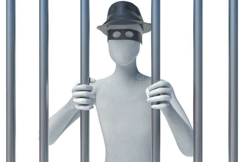 Cartoon Prisoner Behind Bars Stock Illustrations – 361 Cartoon Prisoner ...