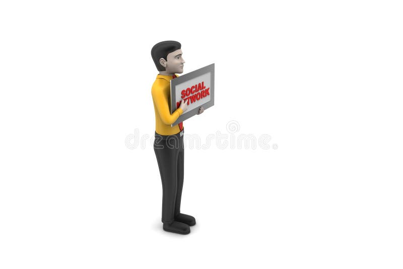 3d man with board stock photo. Image of achieve, quality - 59584122