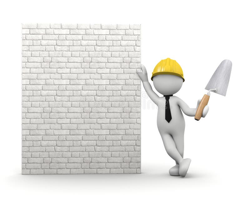 3d Man Building Wall Stock Illustrations – 808 3d Man Building Wall ...