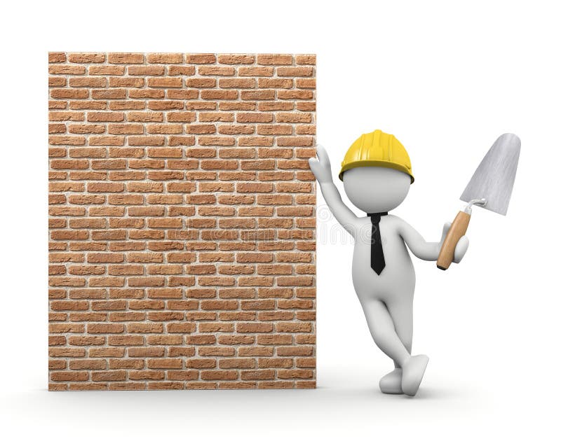 3d Man Building Construction Project Stock Image - Image of renovation ...