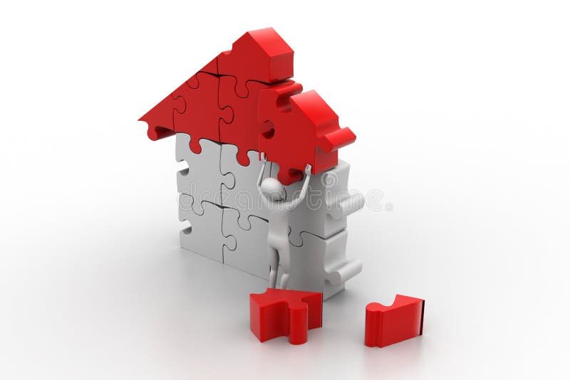 3d Man House Stock Illustrations – 8,412 3d Man House Stock ...