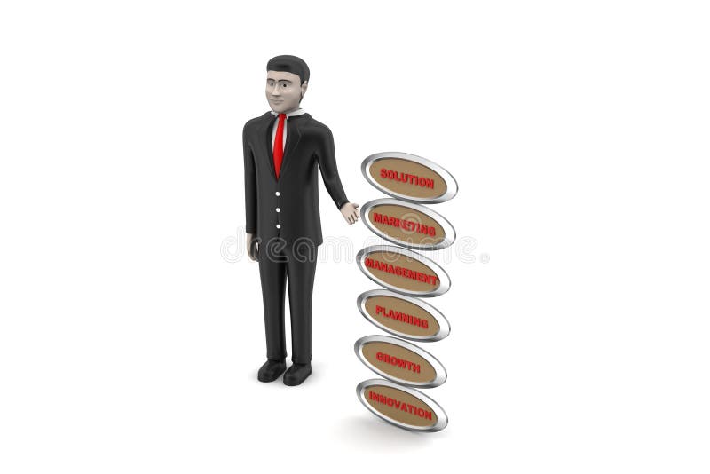 3d Man Business Improvement Plan Stock Illustrations – 506 3d Man ...