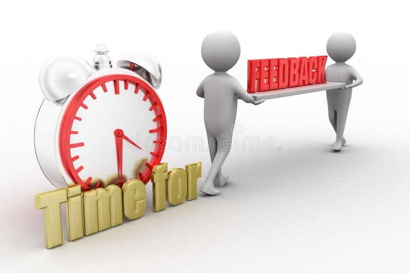 3d Man Carrying Feedback , Time For Feedback Illustration Stock ...
