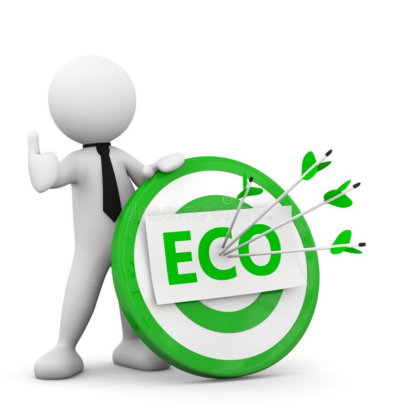 3d Man Centered Ecological Target Stock Illustration - Illustration of ...