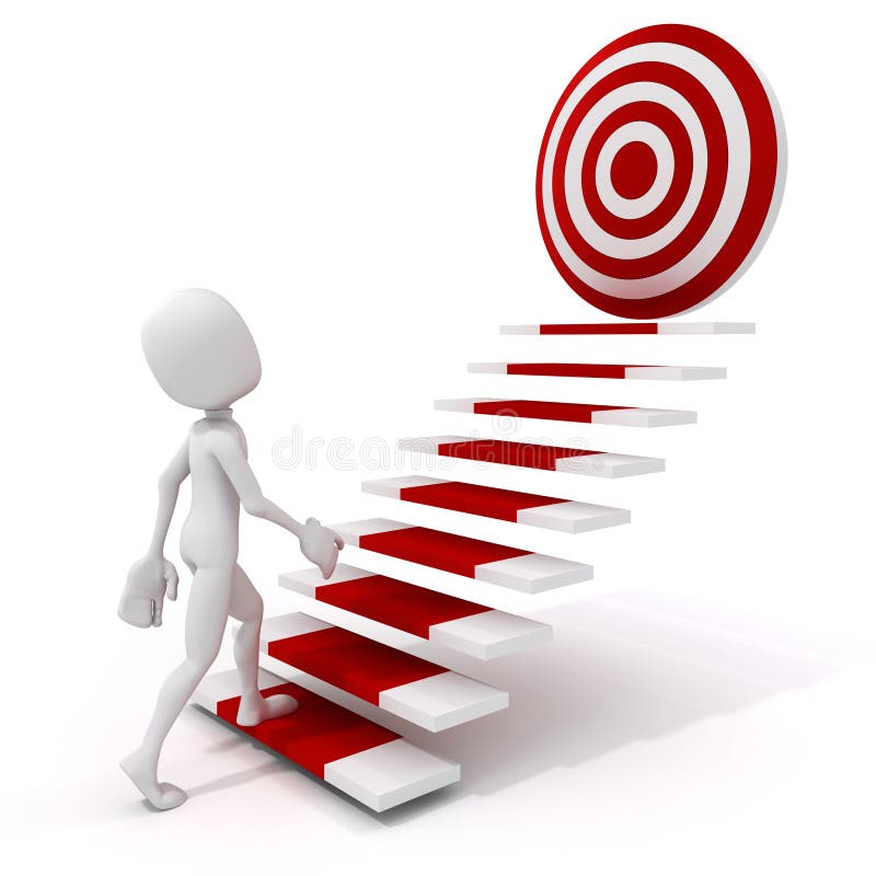3d Man Climbing Stair To Success Stock Illustrations – 118 3d Man ...