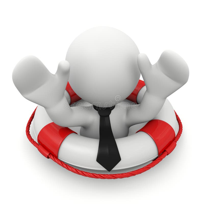 3d man in danger situation stock illustration. Illustration of crisis ...