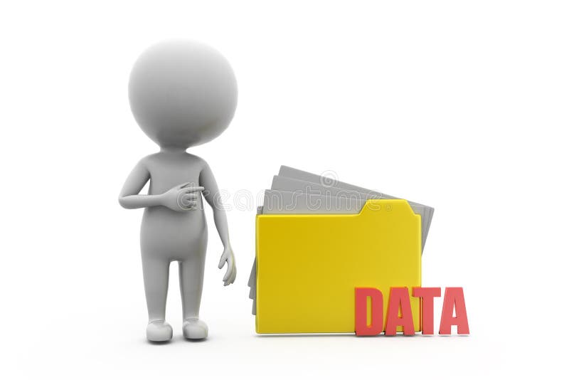 3d man data file concept stock illustration. Illustration of collection ...