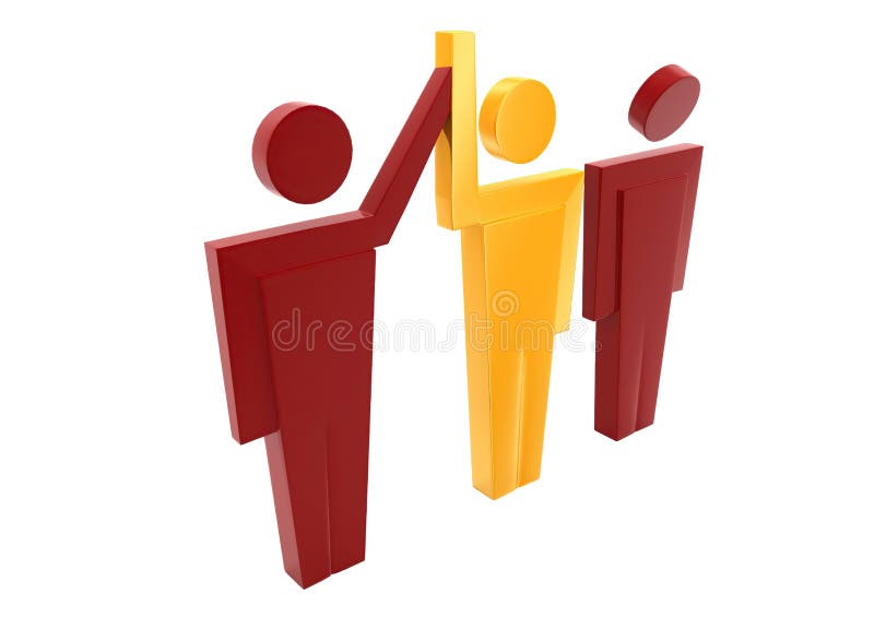 3d Man Declaring Winner from Two Man Concept Stock Illustration ...
