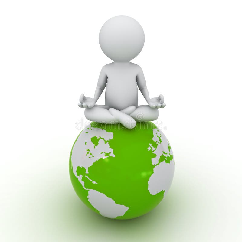 3d man doing meditation stock illustration. Illustration of person ... 3d man doing meditation stock illustration. Illustration of person ...