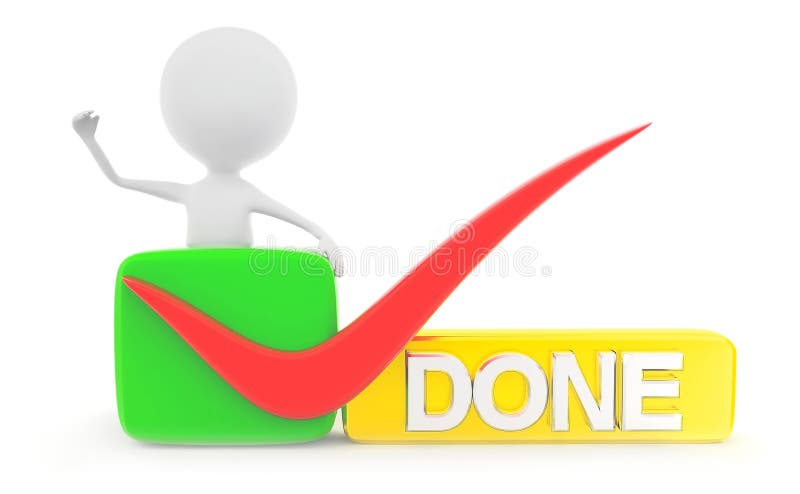 3d man done concept stock illustration. Illustration of graphic - 186741907