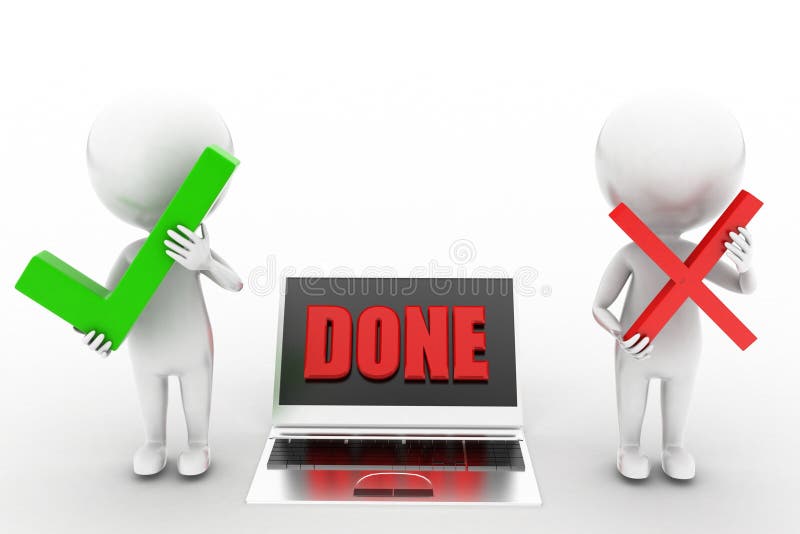 3d man done concept stock illustration. Illustration of decision - 41755190