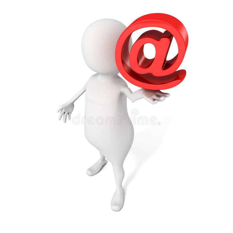 3d People Red Email Icon Stock Illustrations – 165 3d People Red Email ...