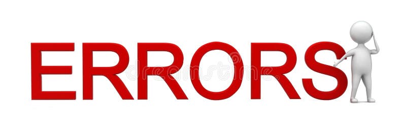 3d man errors concept stock illustration. Illustration of people ...