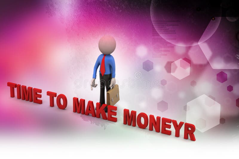 3d Man in Financial Concept Stock Illustration - Illustration of ...